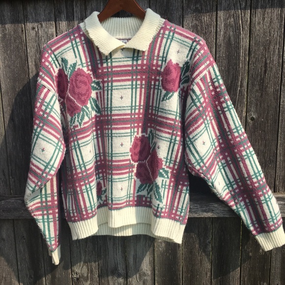 Vintage | Sweaters | Vintage 9s Grandma Sweater Oversized Cottagecore ...